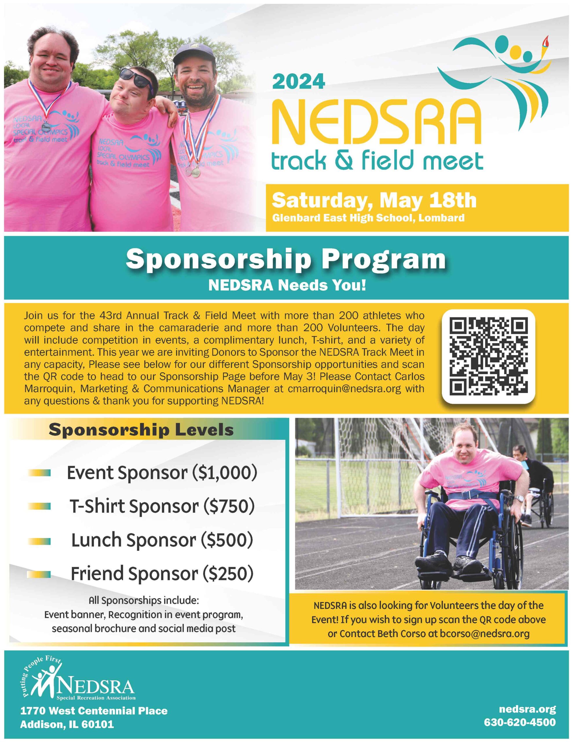 NEDSRA TRACK & FIELD MEET | Northeast DuPage Special Recreation Association